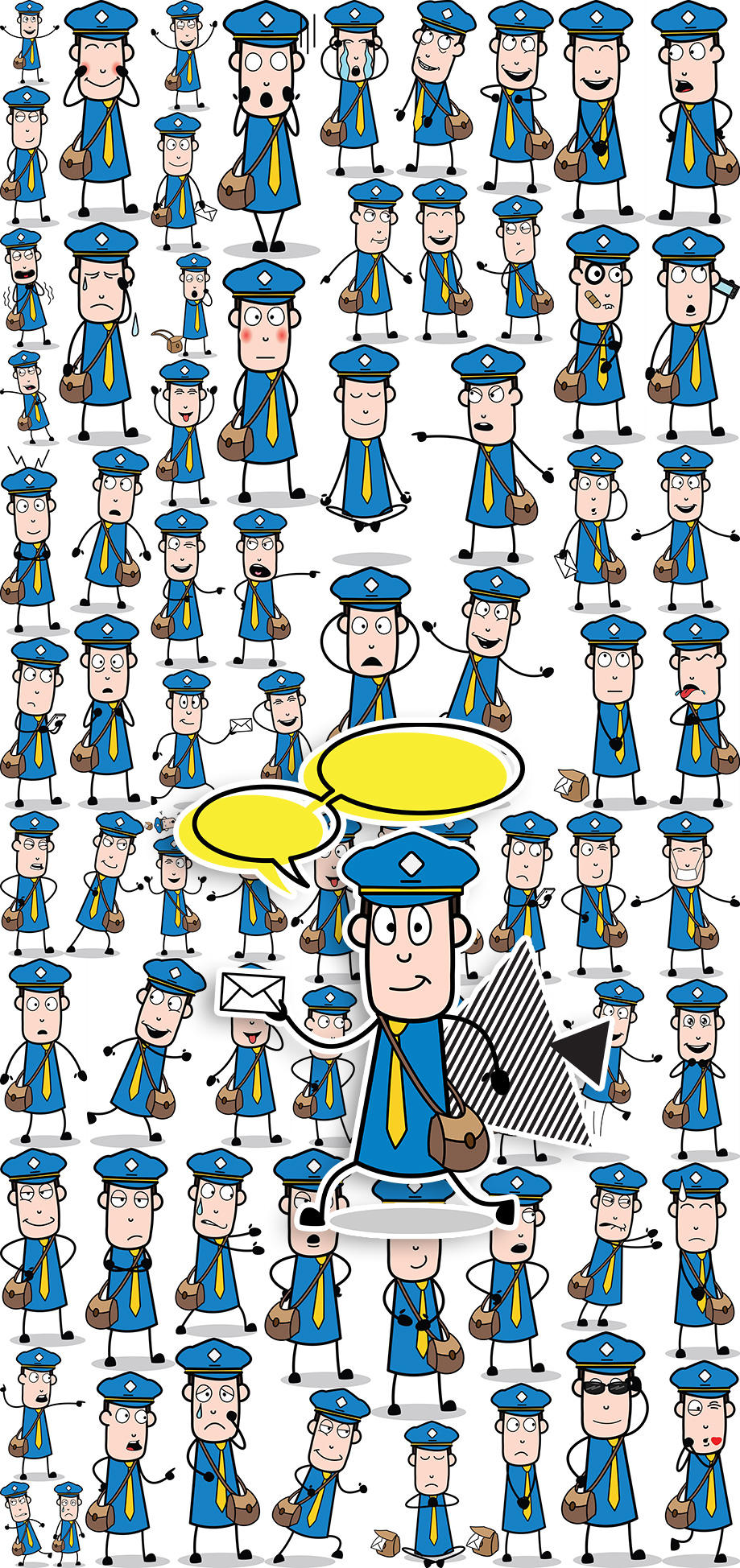 001-postman-cartoon-poses - TheToonCompany