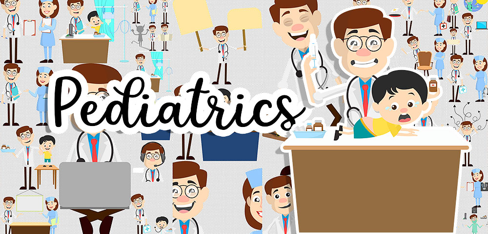 Pediatrics Flat Cartoons - The Toon Company